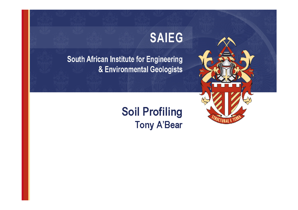Soil Profiling: Understanding Geotechnical Aspects (Course Code: GEOT ...