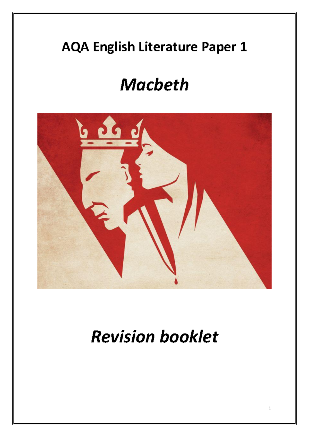 Macbeth Revision Notes for AQA English Literature Paper 1 - Studocu