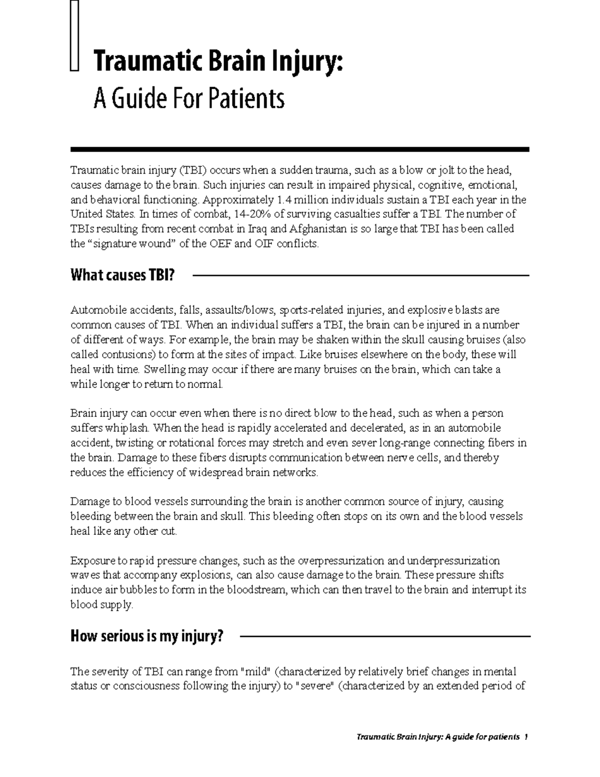 Tbi - Traumatic Brain Injury: - Traumatic Brain Injury: A Guide For ...