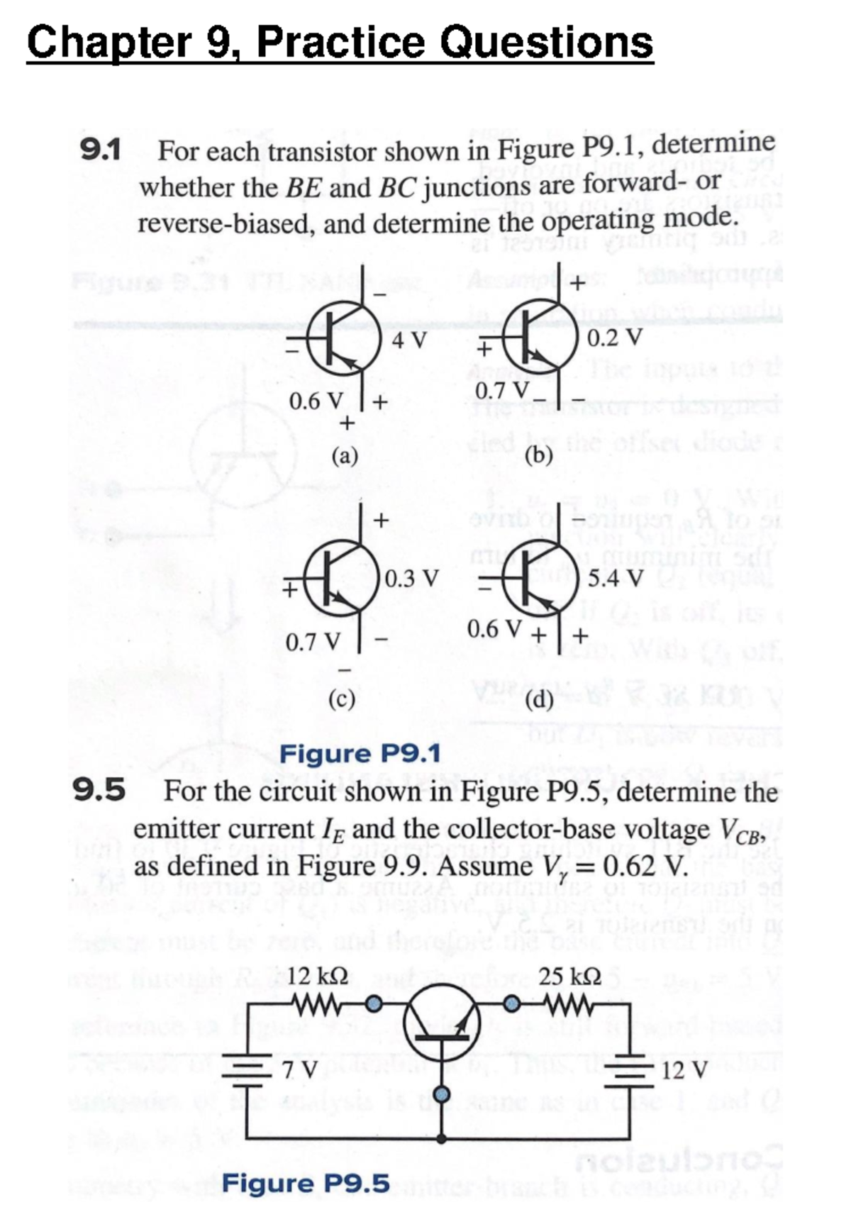 Chapter 9: Transistor Operating Modes and Practice Questions (HW3 ...
