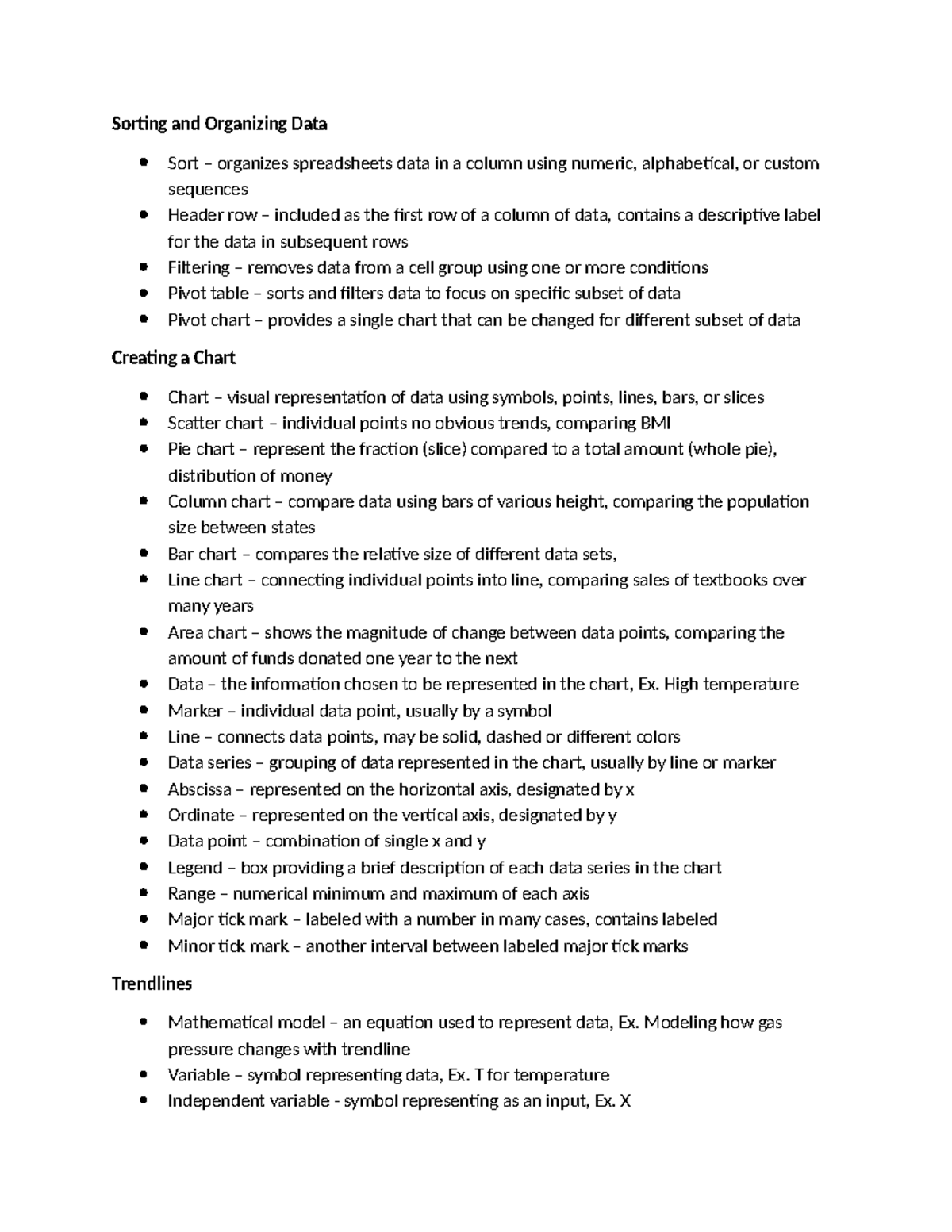 Data Sorting, Chart Creation, and Optimization Techniques (CS101) - Studocu
