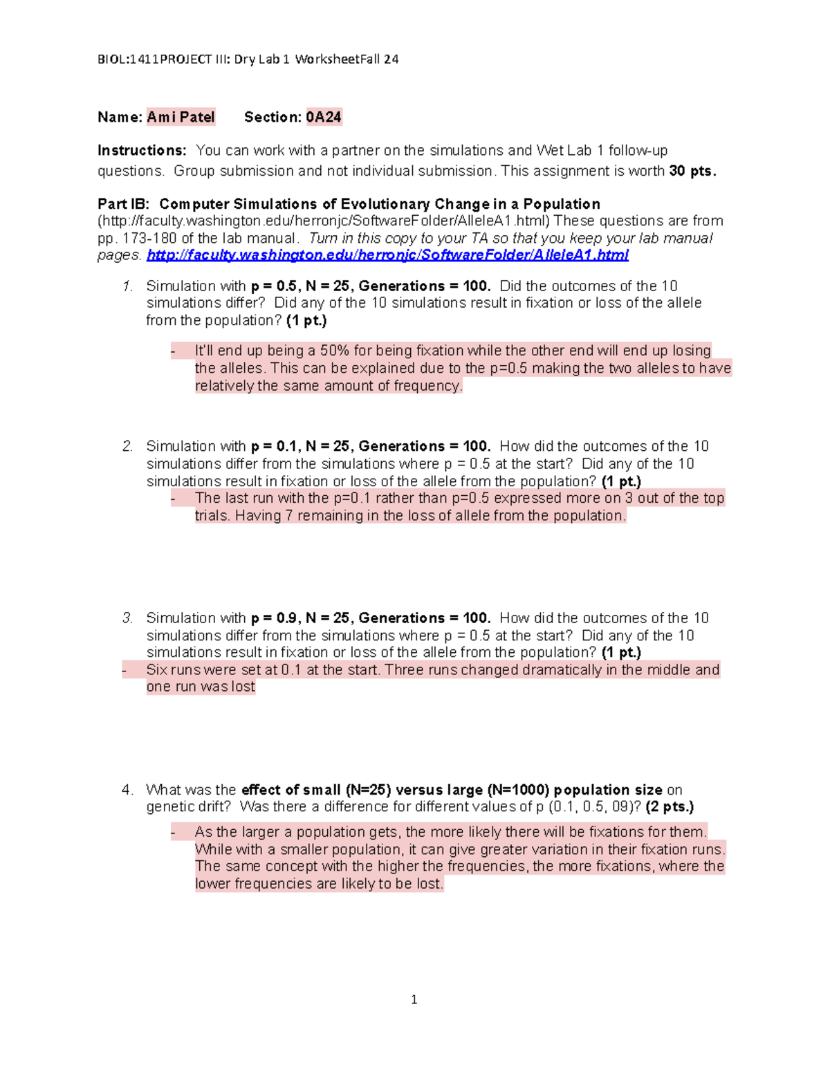 Worksheet 5 Project 3- 2024.docx - Name: Ami Patel Section: 0A Instructions: You can work with a ...