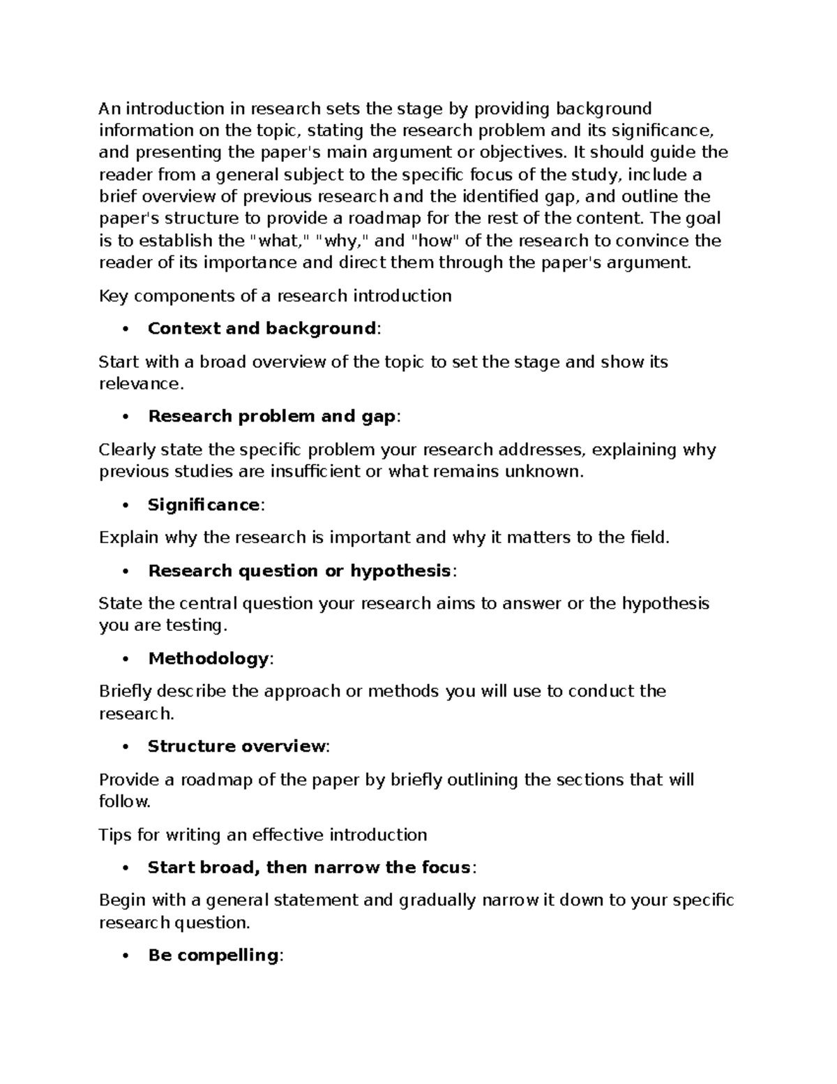 Research Introduction: Establishing Context & Significance in Study ...