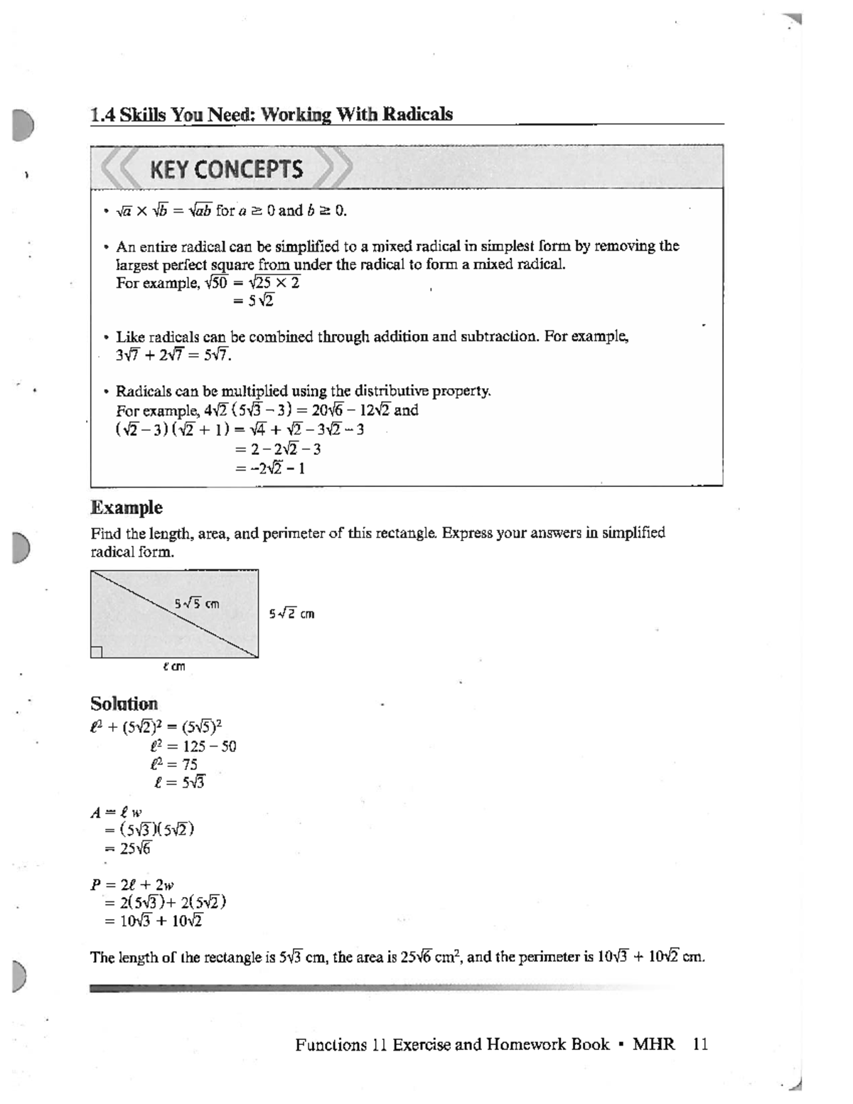 1.4 Extra Worksheet: Working with Radicals and Key Concepts - Studocu