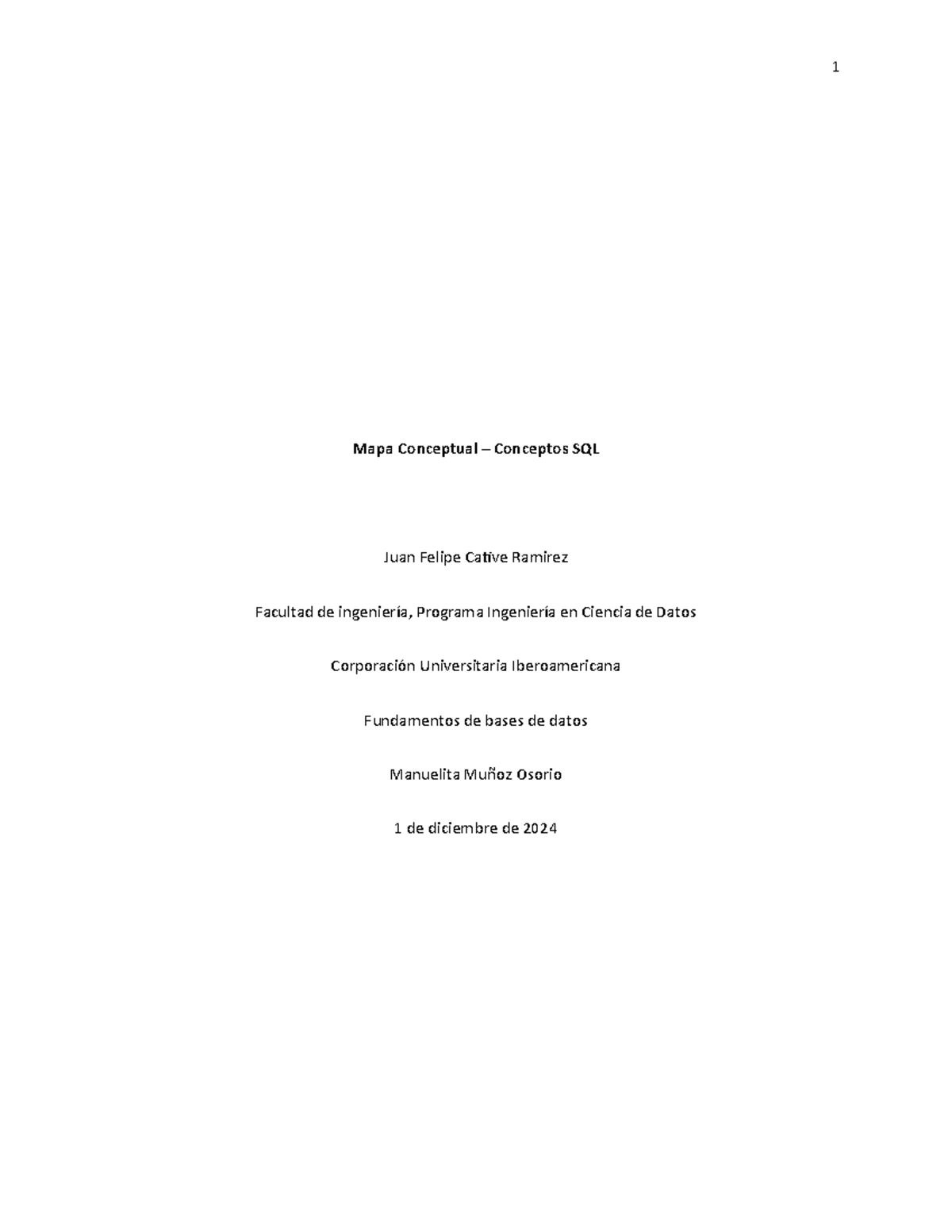 Actividad 4 - Mapa Conceptual – Conceptos SQL - fundamentos en diseño y elaboracion de bases de ...