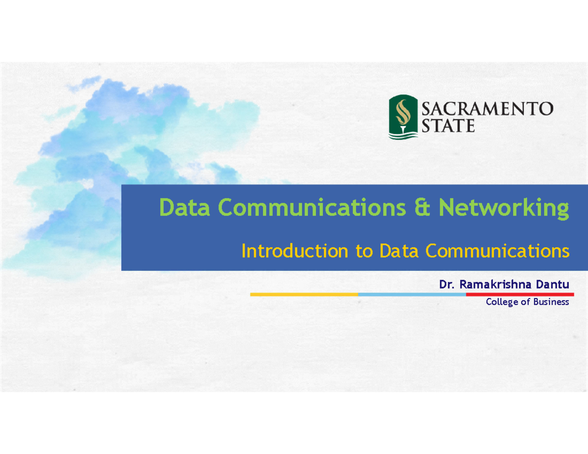 Data Communications and Networking Overview - DCN 101 Lecture Notes ...