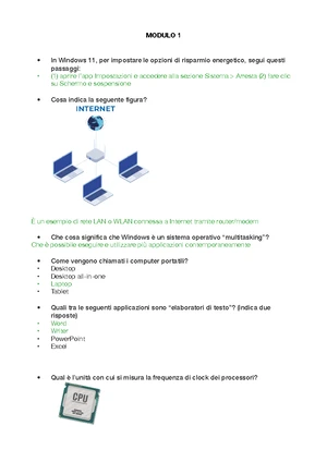 Moduli Eipass – Power Point Modulo 7: Domande e Risposte - Studocu