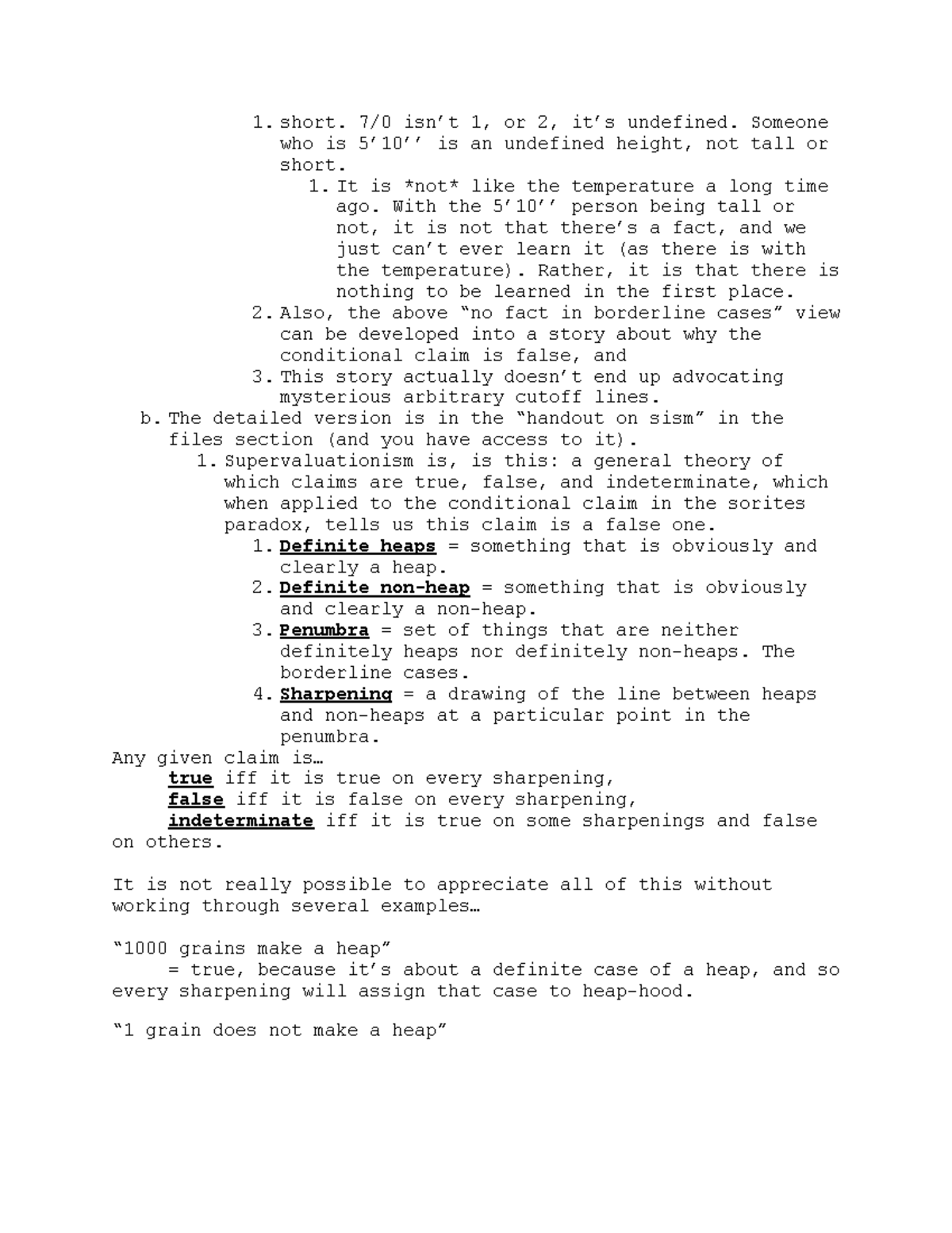 Philosophy 114 Final Exam Notes - Sorites Paradox & Skepticism - Studocu