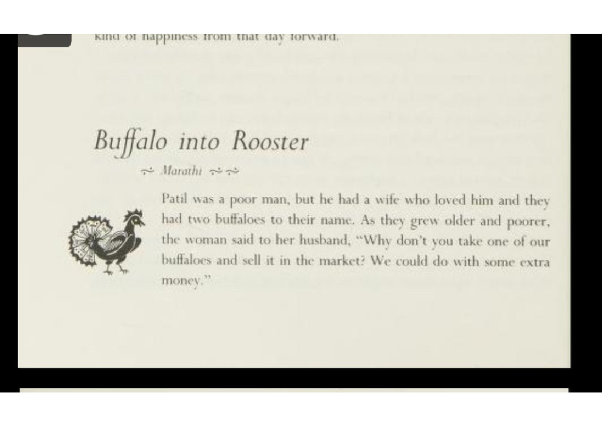 Buffalo to Rooster: A Tale of Kindness and Exchange - Sem 2 260128 ...