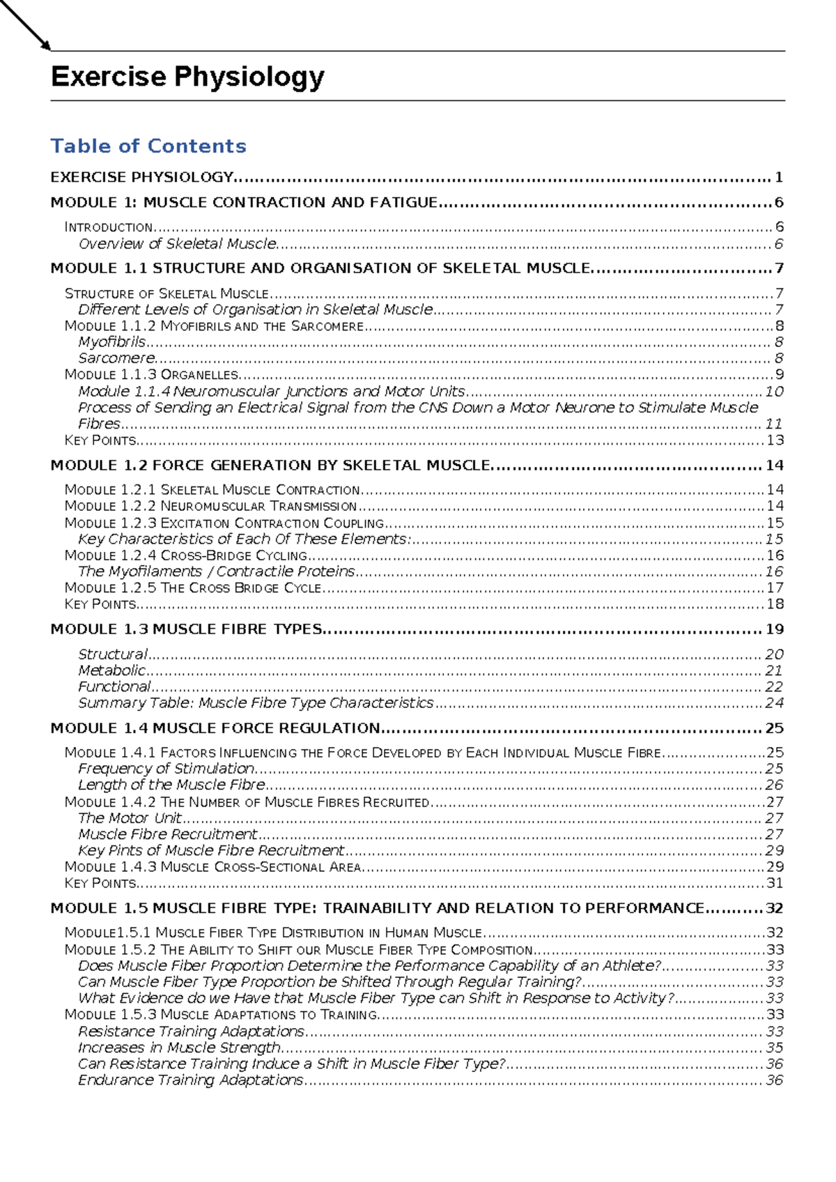 Exercise Physiology: Comprehensive Overview and Key Concepts - Studocu