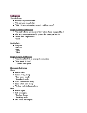 Animal Welfare & Nutrition in Livestock Management (Course Code: ANS ...