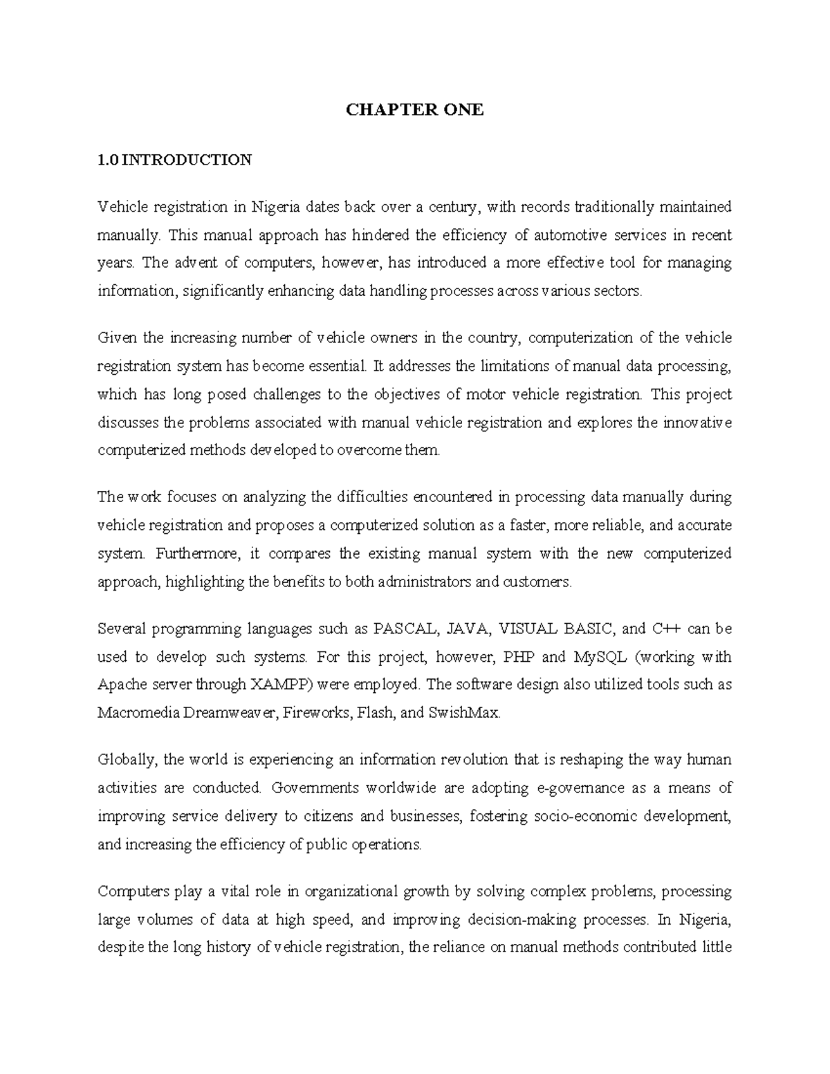 Design and Implementation of an Online Vehicle Registration System in ...