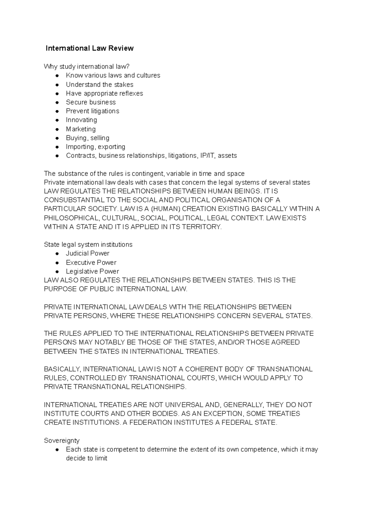 International Law Review: Understanding Private & Public International ...
