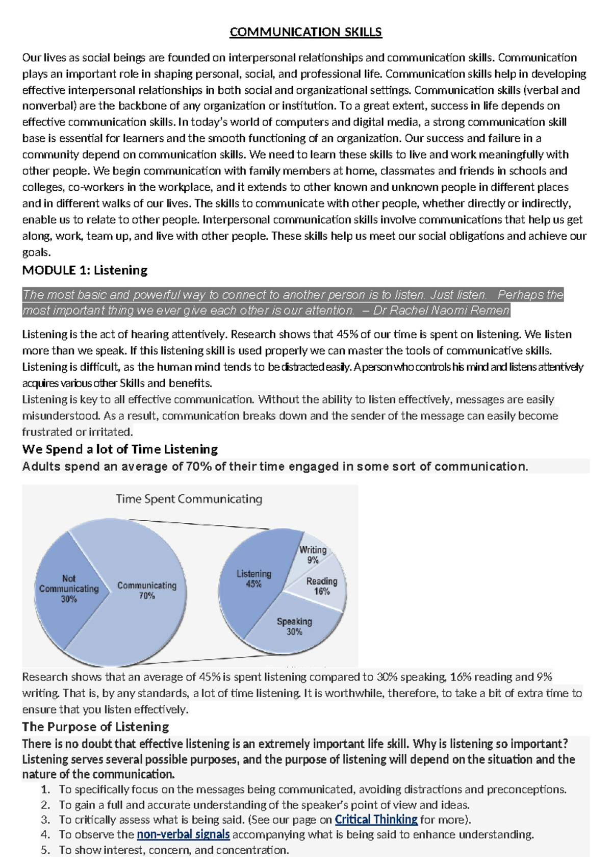 Communication Skills - Key Life Skill Development in OU Curriculum ...
