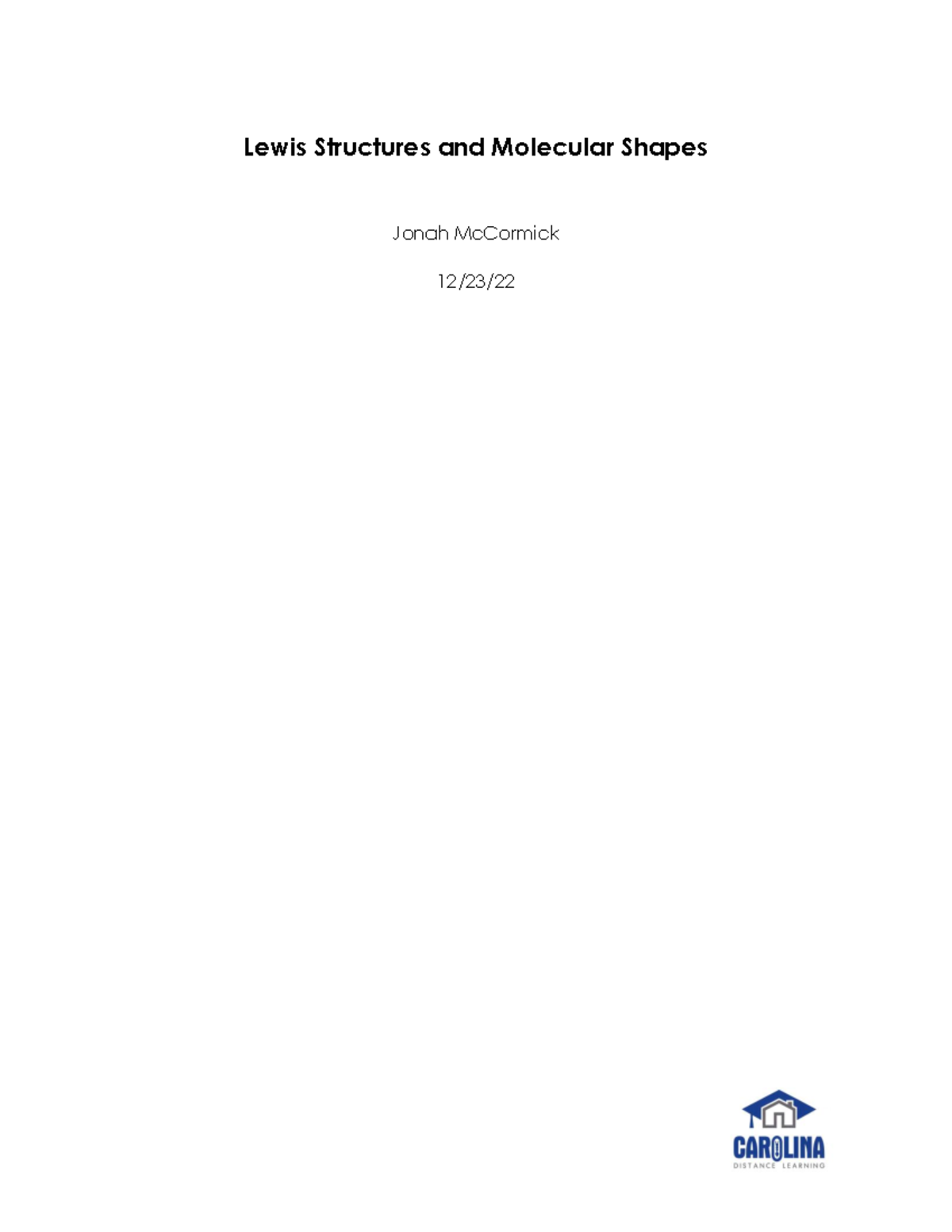 Lewis Structures & Molecular Shapes Notes - Chem 101 - Studocu