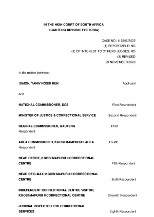 FORM 2 Regulation 3 Application FOR Protection Order (South Africa ...
