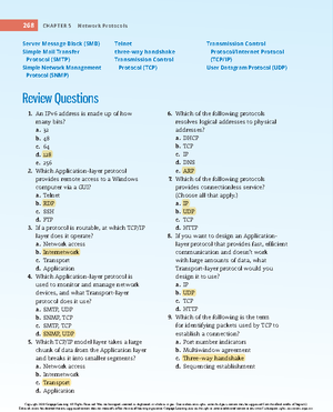 Chapter 03 Review Questions - CHAPTER 3 Network Topologies and Technologies 161 - Studocu