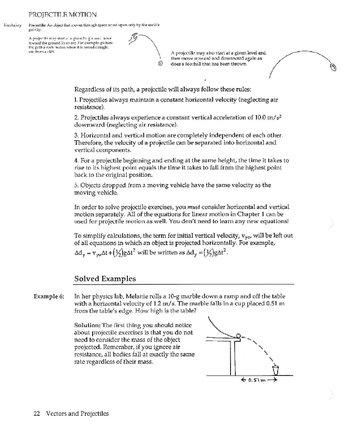 Projectile Motion Worksheet and Solutions for Physics Class - Studocu