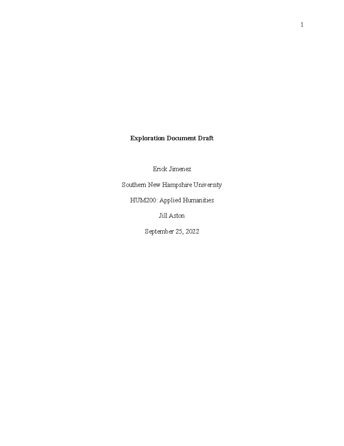Exploration Document Draft - Exploration Document Draft Erick Jimenez ...