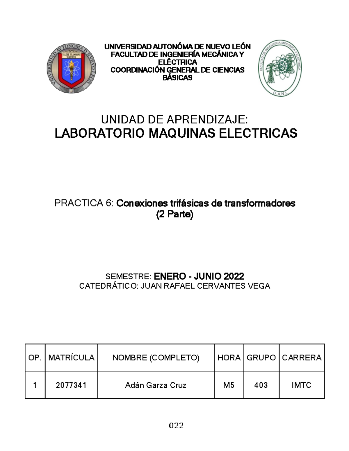 Práctica 6: Conexiones Trifásicas de Transformadores - Maquinas Eléctricas - Studocu