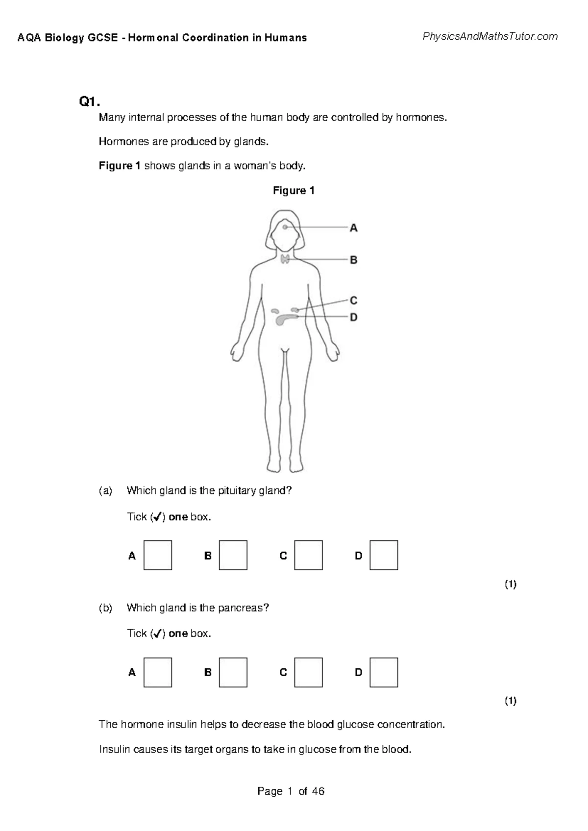 AQA Biology GCSE Notes: Homeostasis, Nervous System, & Hormones - Studocu