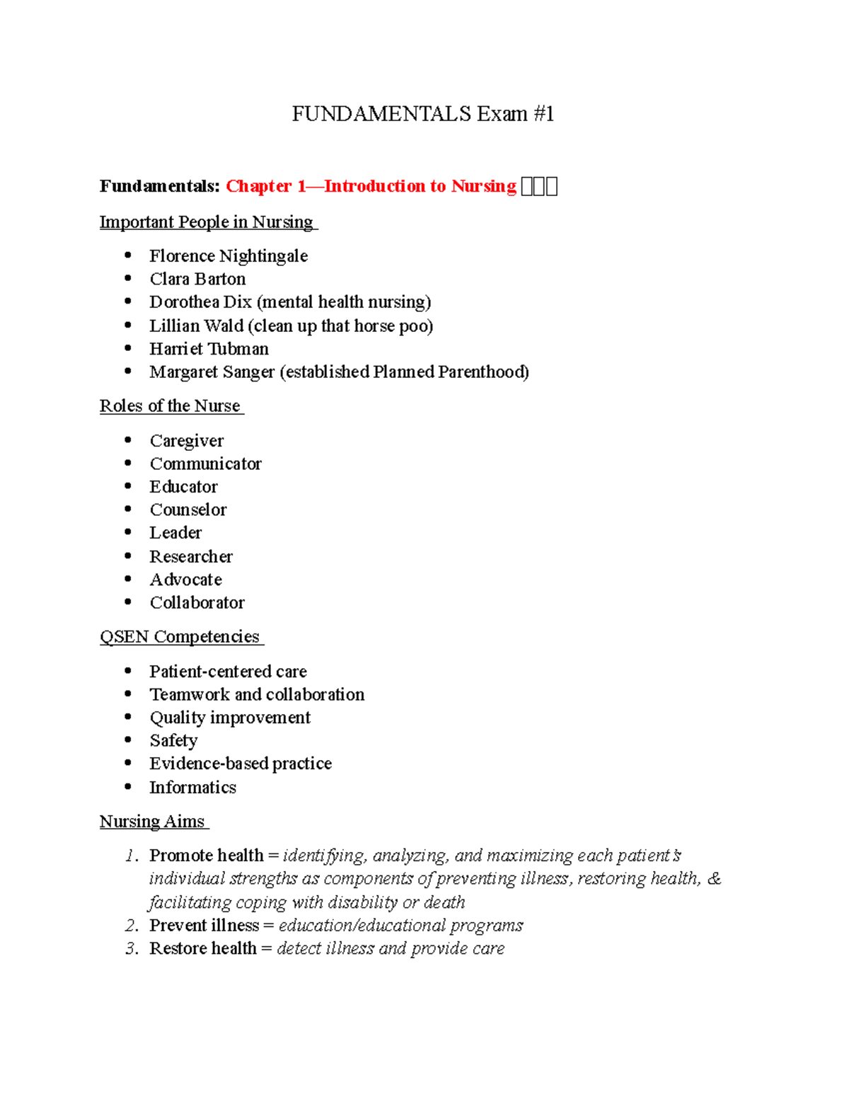 Funds Exam 1 Notes - FUNDAMENTALS Exam Fundamentals: Chapter 1 ...