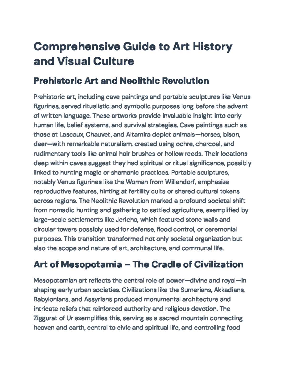 Comprehensive Guide to Art History: From Prehistoric to Modern Art ...