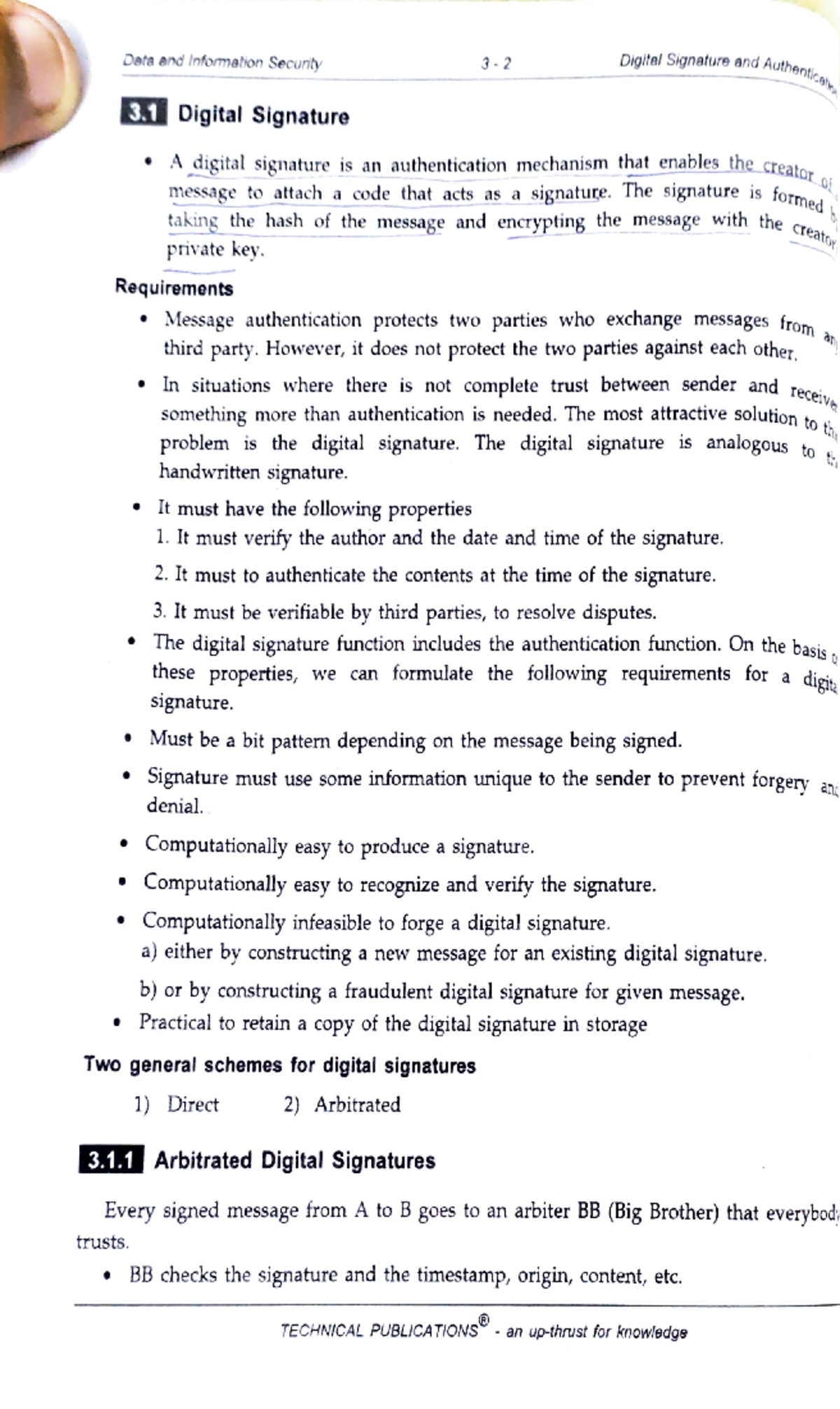 Unit 3-DIS - unit 3 - Deta end Informetion Secunity 3 Digital Signature " Adigital signature is ...