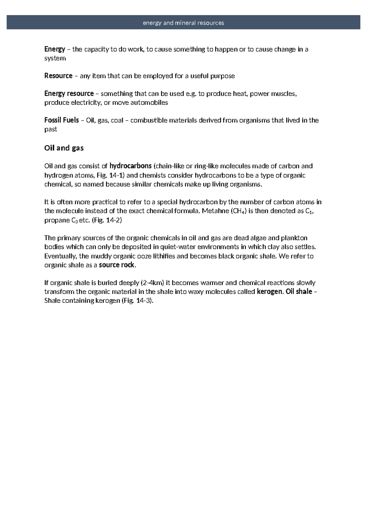 Energy and Mineral Resources Overview: Fossil Fuels, Coal, and More ...