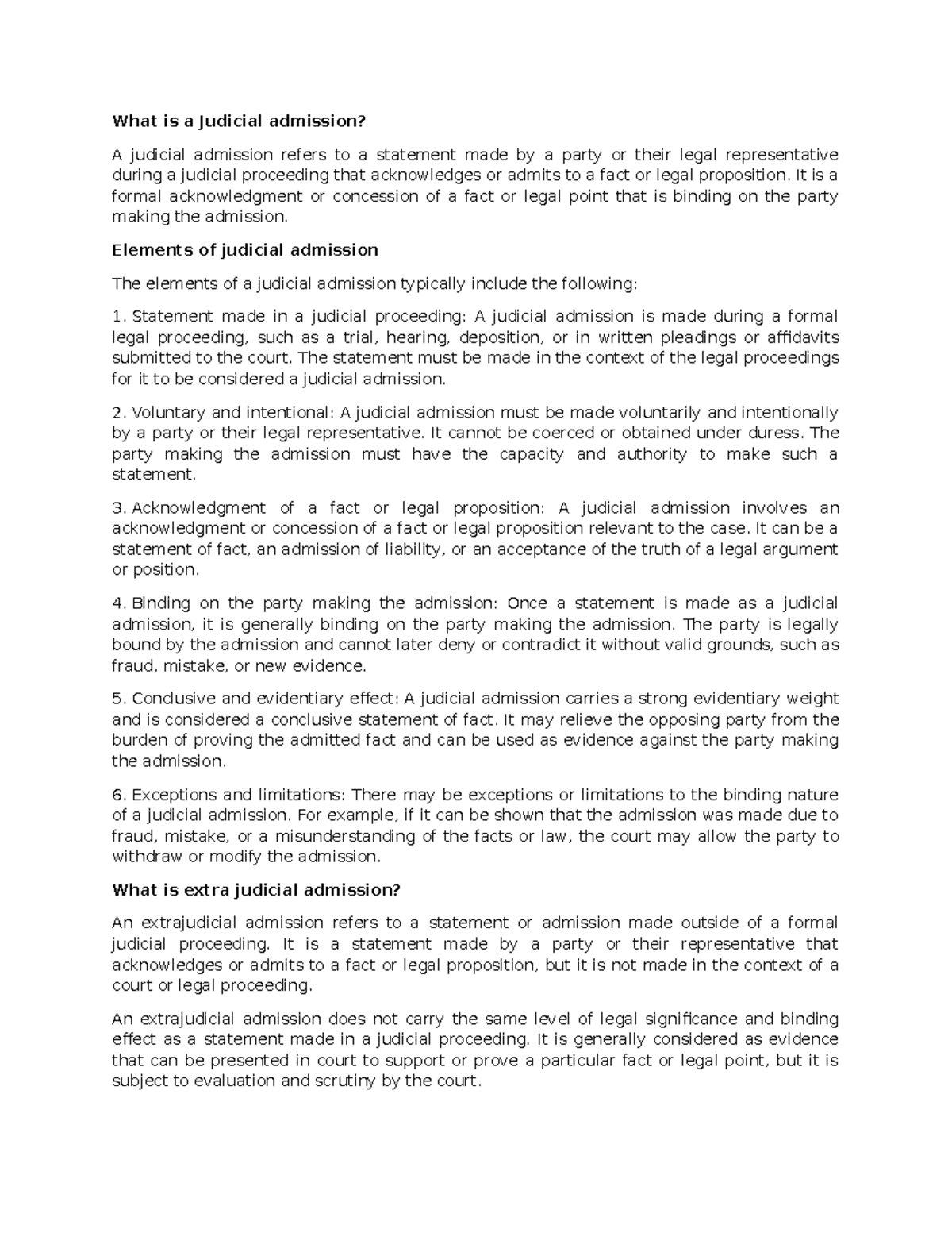 Rule 129: Understanding Judicial Admissions and Their Implications ...