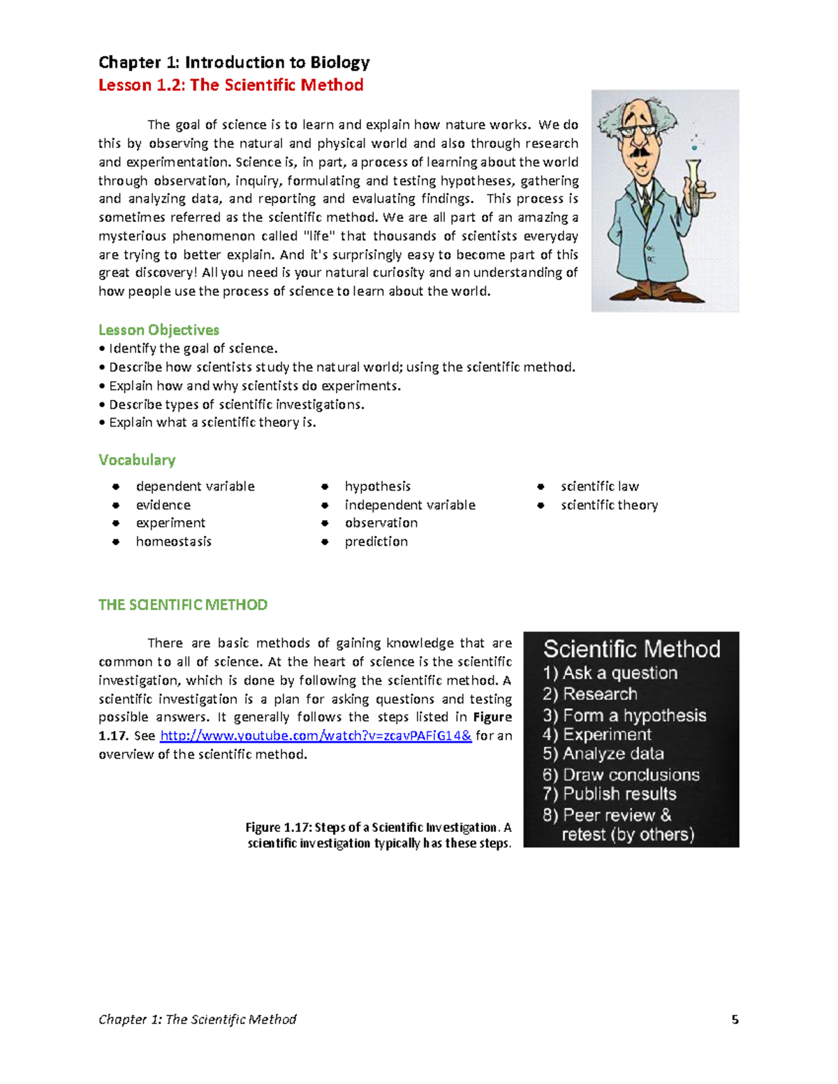 Chapter 1: Introduction to Biology - The Scientific Method (1.2) - Studocu