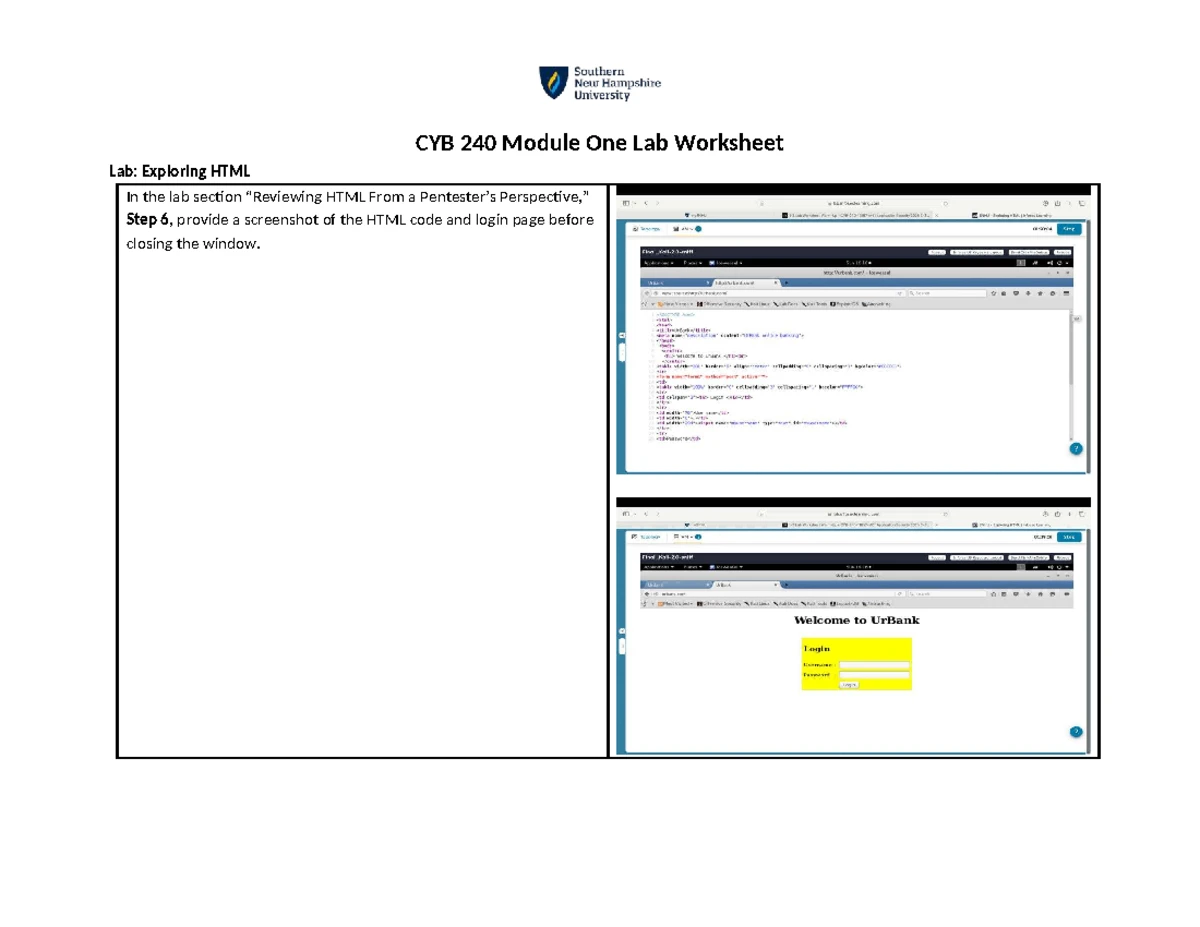 CYB 240 Module Four Lab: Privilege Escalation & HTML Vulnerability ...