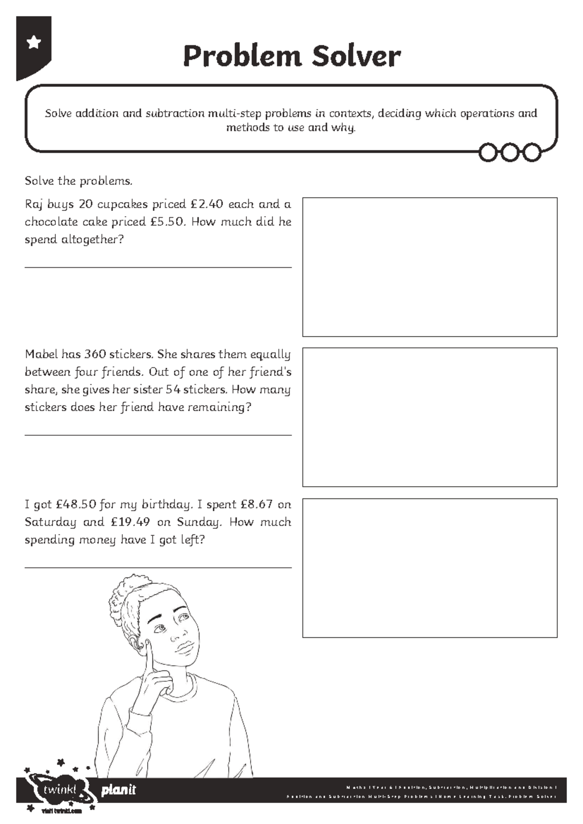 Year 6 Maths Problem Solver: Addition & Subtraction Tasks - Studocu