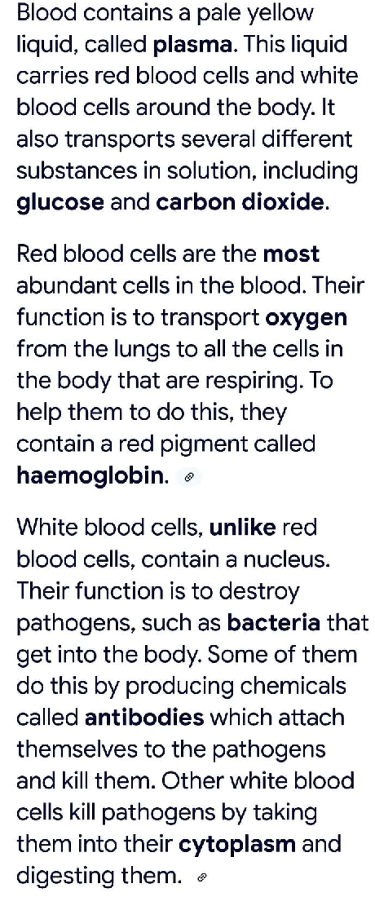 Class 7 Biology: Understanding Blood Components and Functions - Studocu