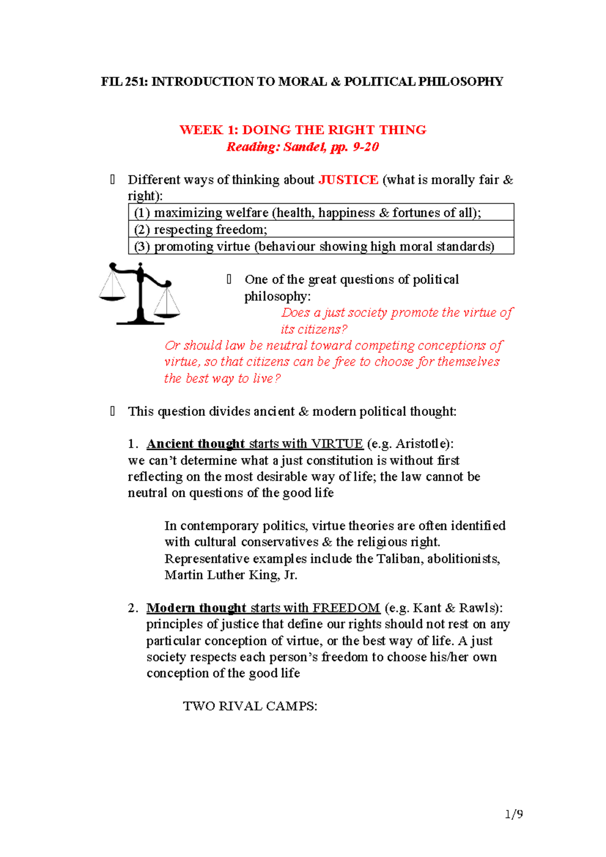 Week 1 form task - Week 1 form task - FIL 251: INTRODUCTION TO MORAL ...