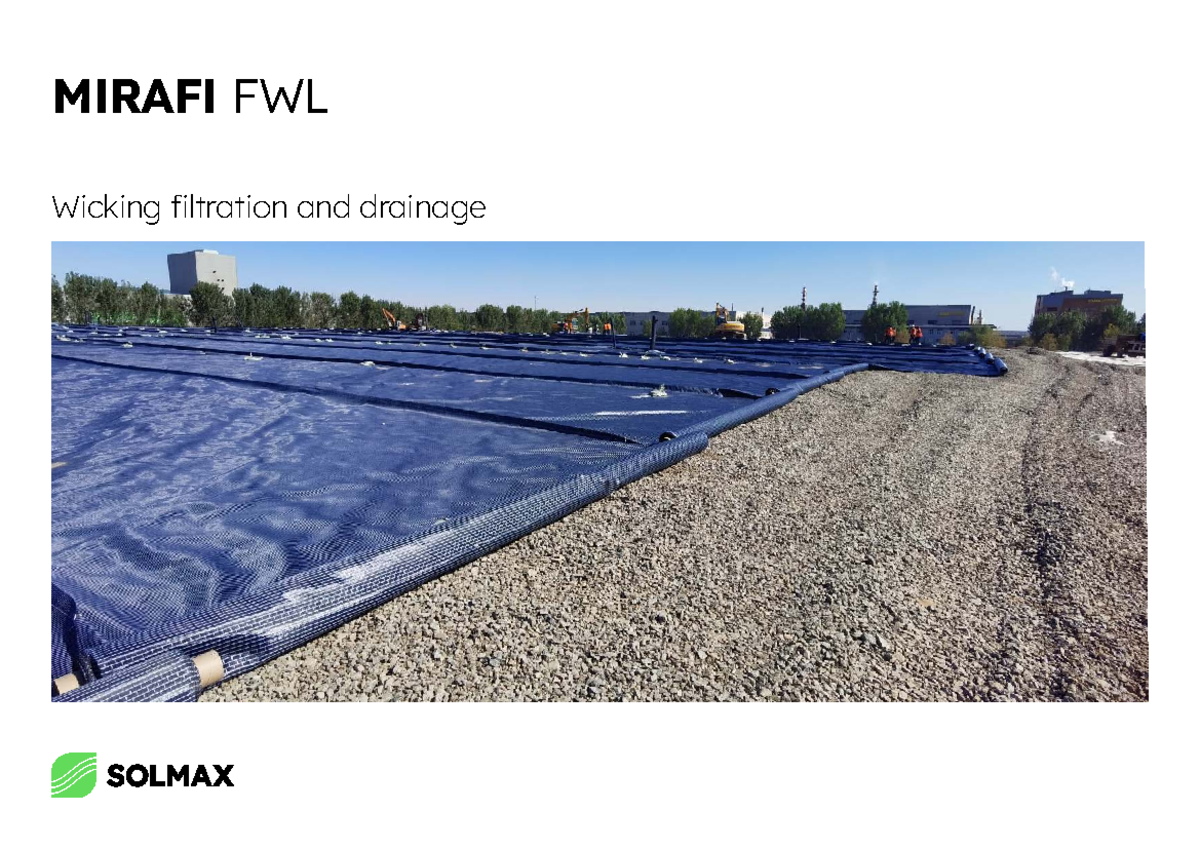 MIRAFI FWL Brochure: Wicking Filtration & Drainage Solutions - Studocu