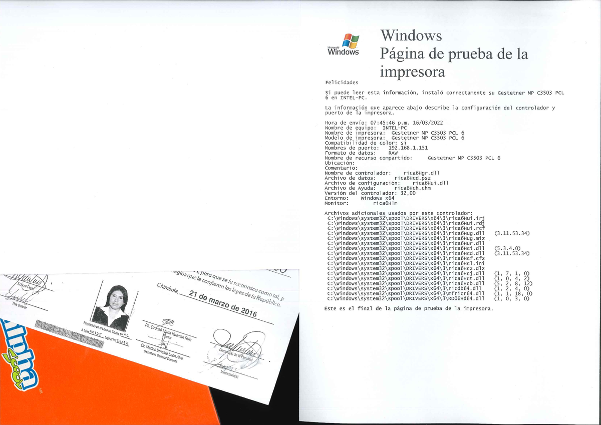 Configuración de Impresora Gestetner MP C3503 PCL 6 - Windows - Studocu