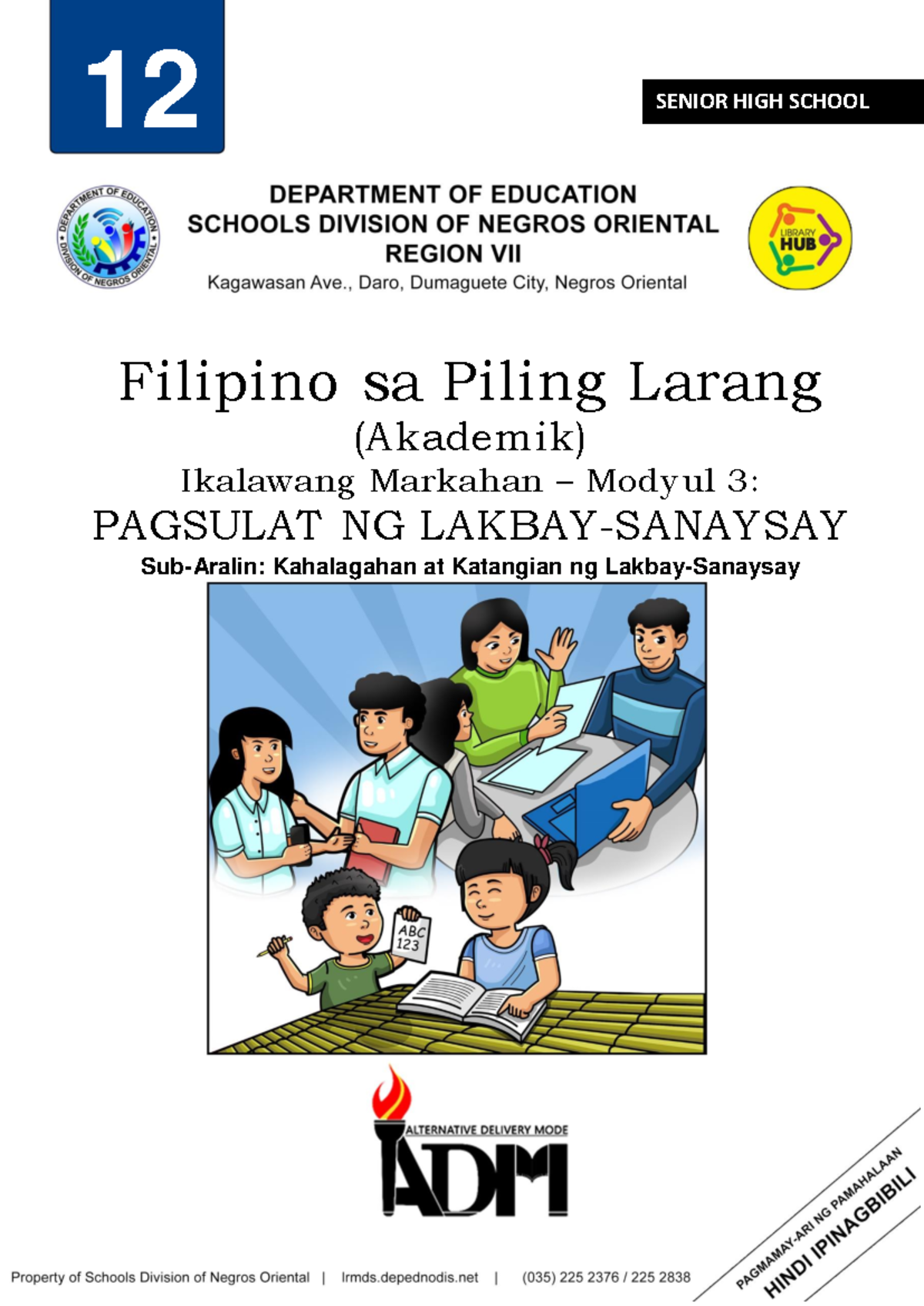 FIL-12-LA-Q2-Module 3 final 092633 - 12 12 SENIOR HIGH SCHOOL Filipino ...