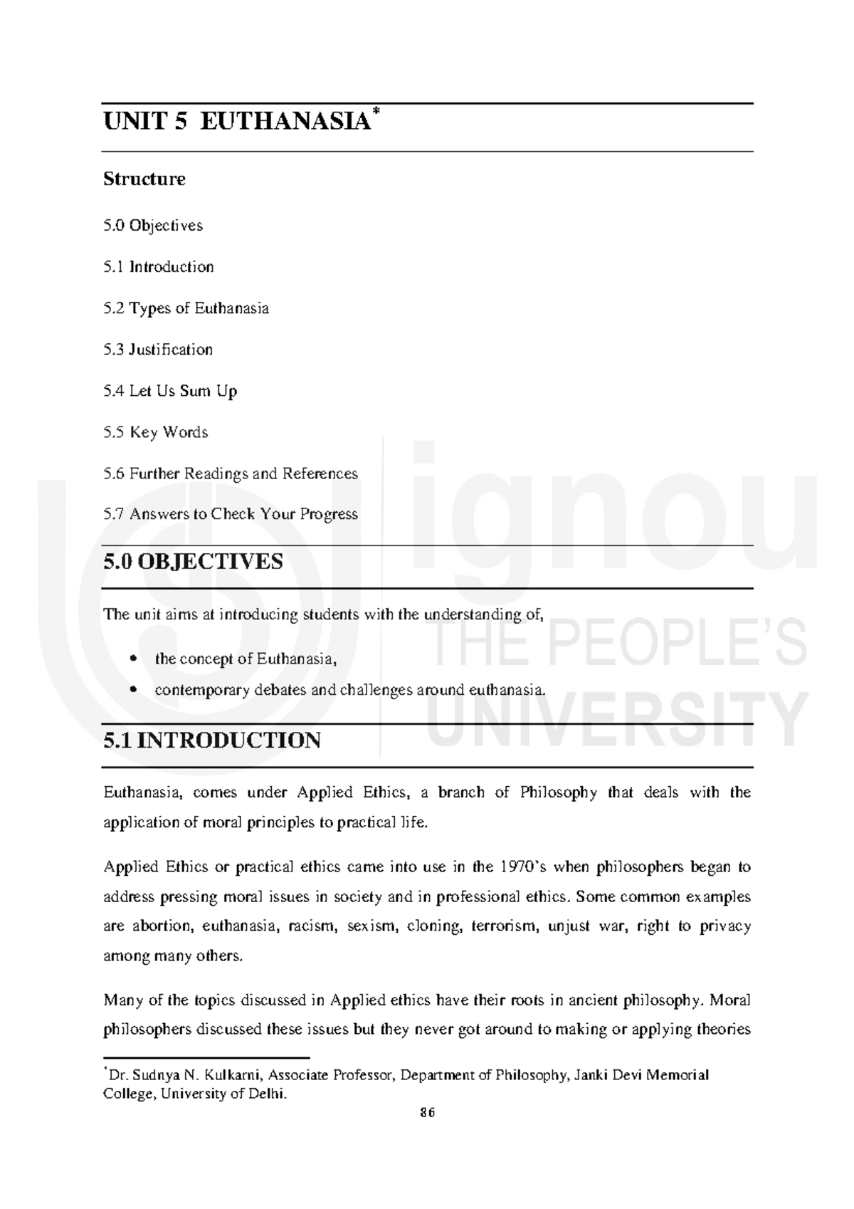 Unit 5 - understanding euthanasia: types, justifications, and ethics ...