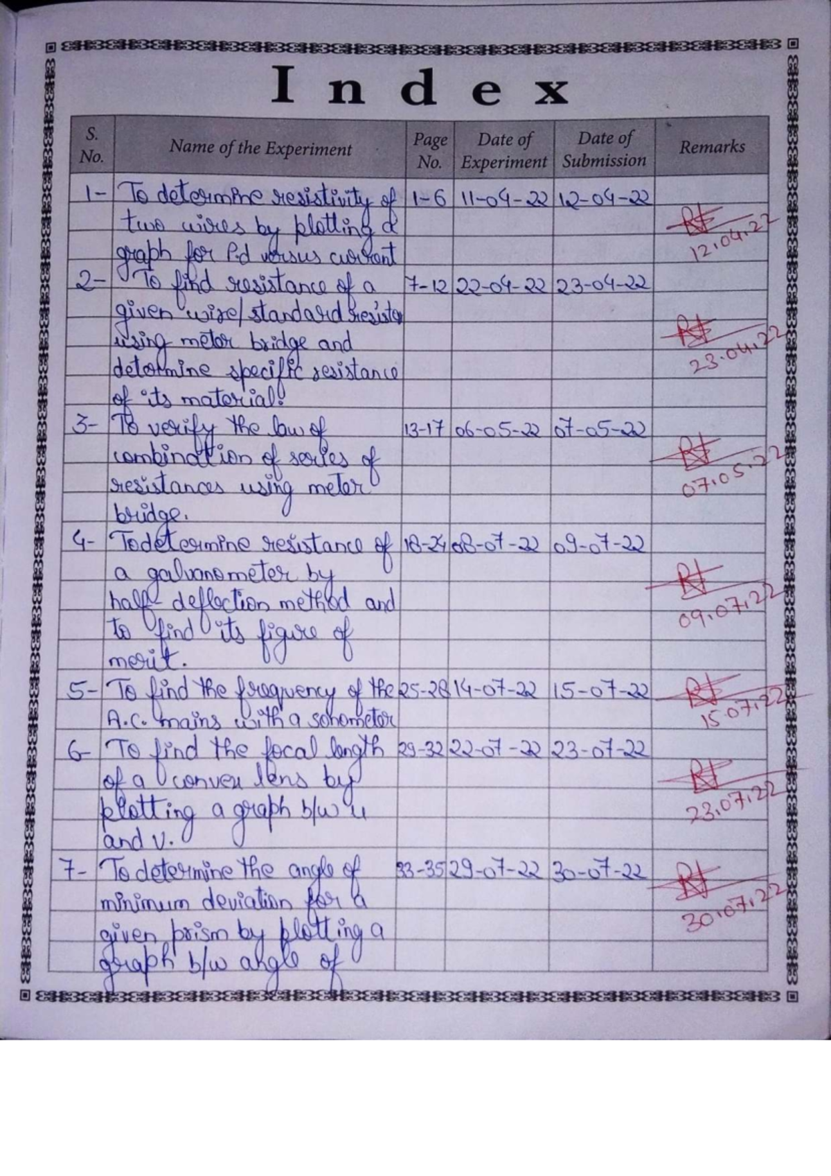 Physics Practical File: Class 12 Experiments 2024-25 - Studocu