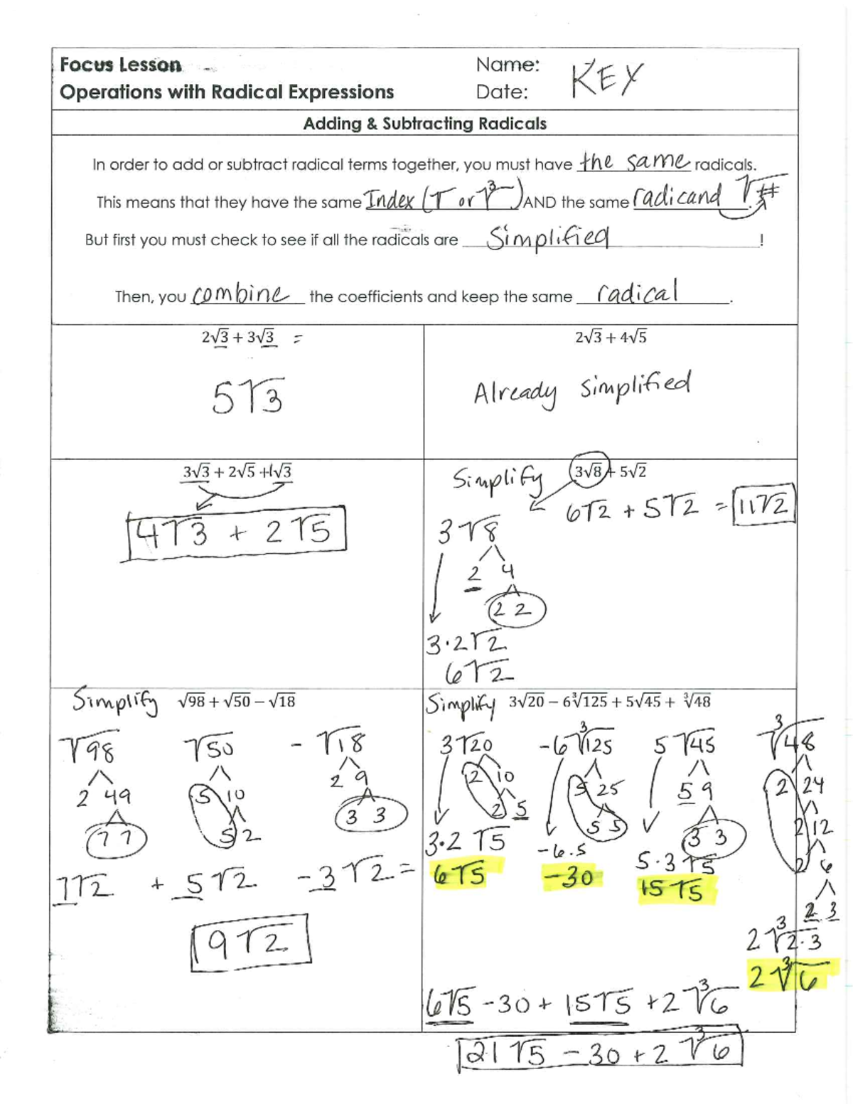 Final Exam Study Guide for Course XYZ-123: Key Topics and Concepts - Focus Lesson Name ...