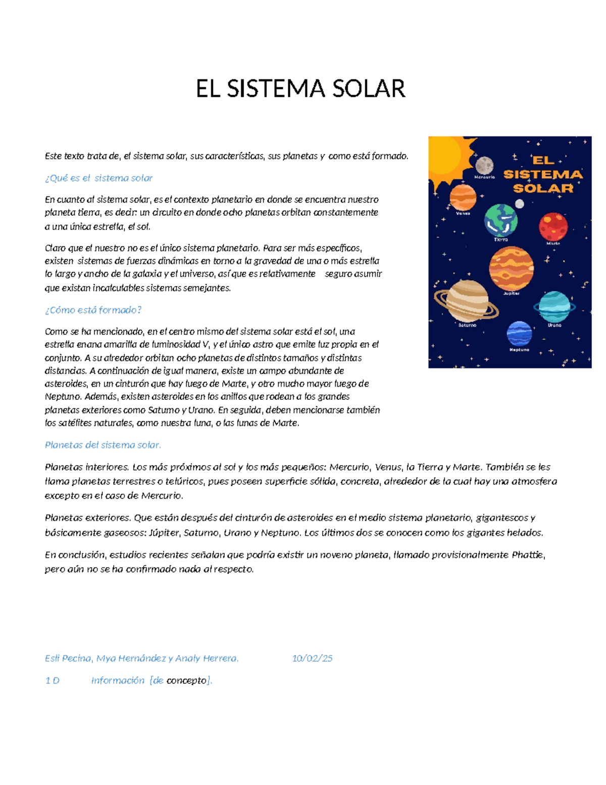 EL SISTEMA SOLAR - Apuntes de 1D sobre Planetas y Estructura - Studocu