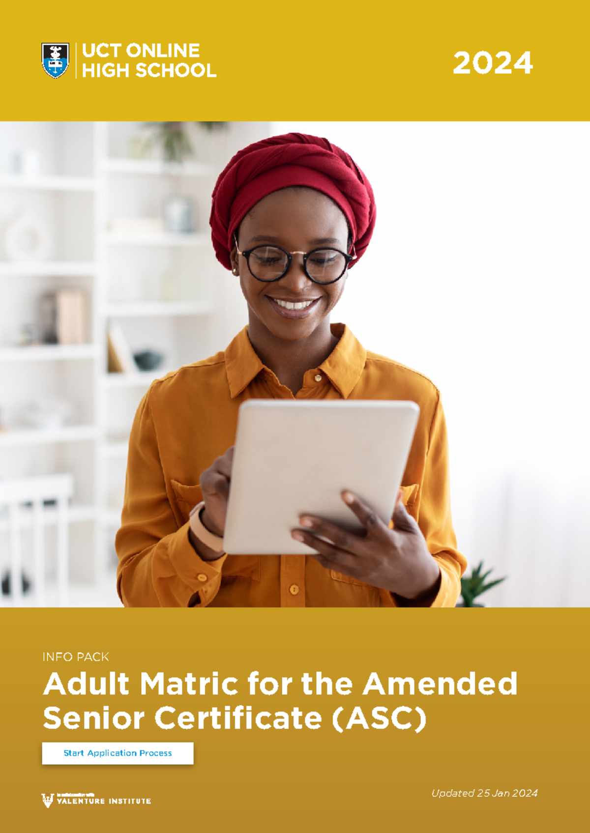 UCT-Adult Matric Infopack Jan24 - 2024 INFO PACK Adult Matric for the ...