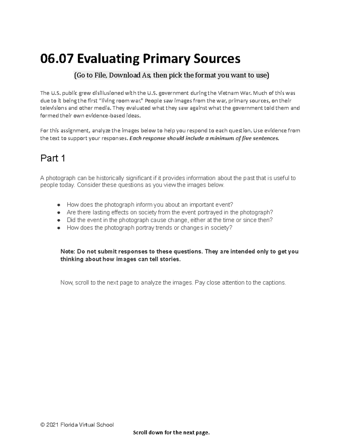 Copy of V21 6.07 Assignment Template - 06 Evaluating Primary Sources (Go to File, Download As ...