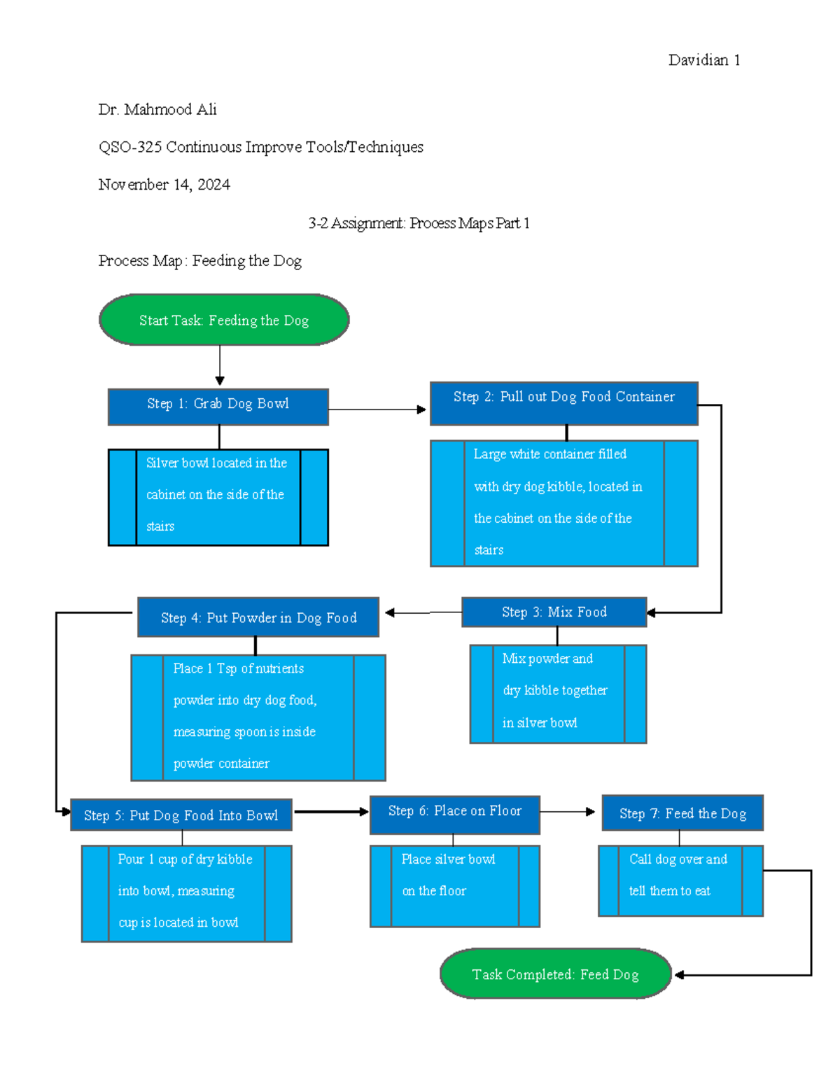 QSO 325 Module 3-2 Assignment: Process Map for Feeding Dog - Studocu