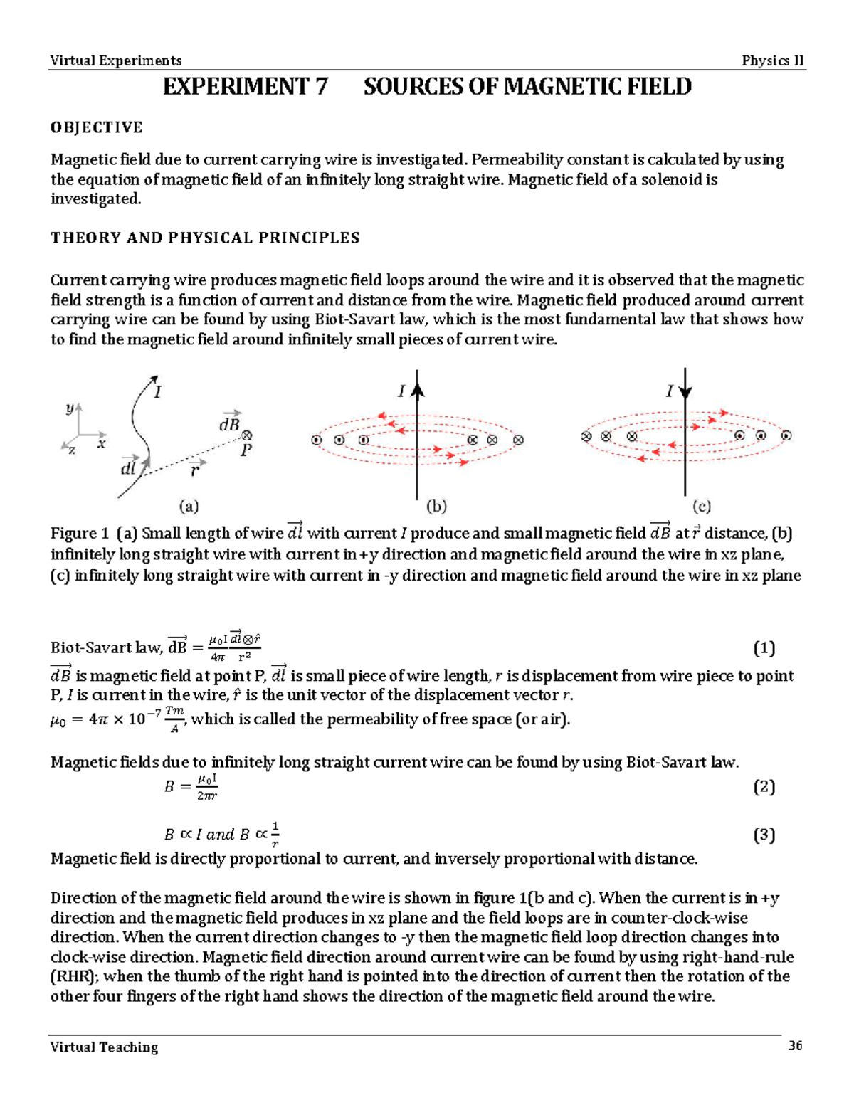 Virtual Experiments in Physics II: Magnetic Fields & Solenoids Lab ...