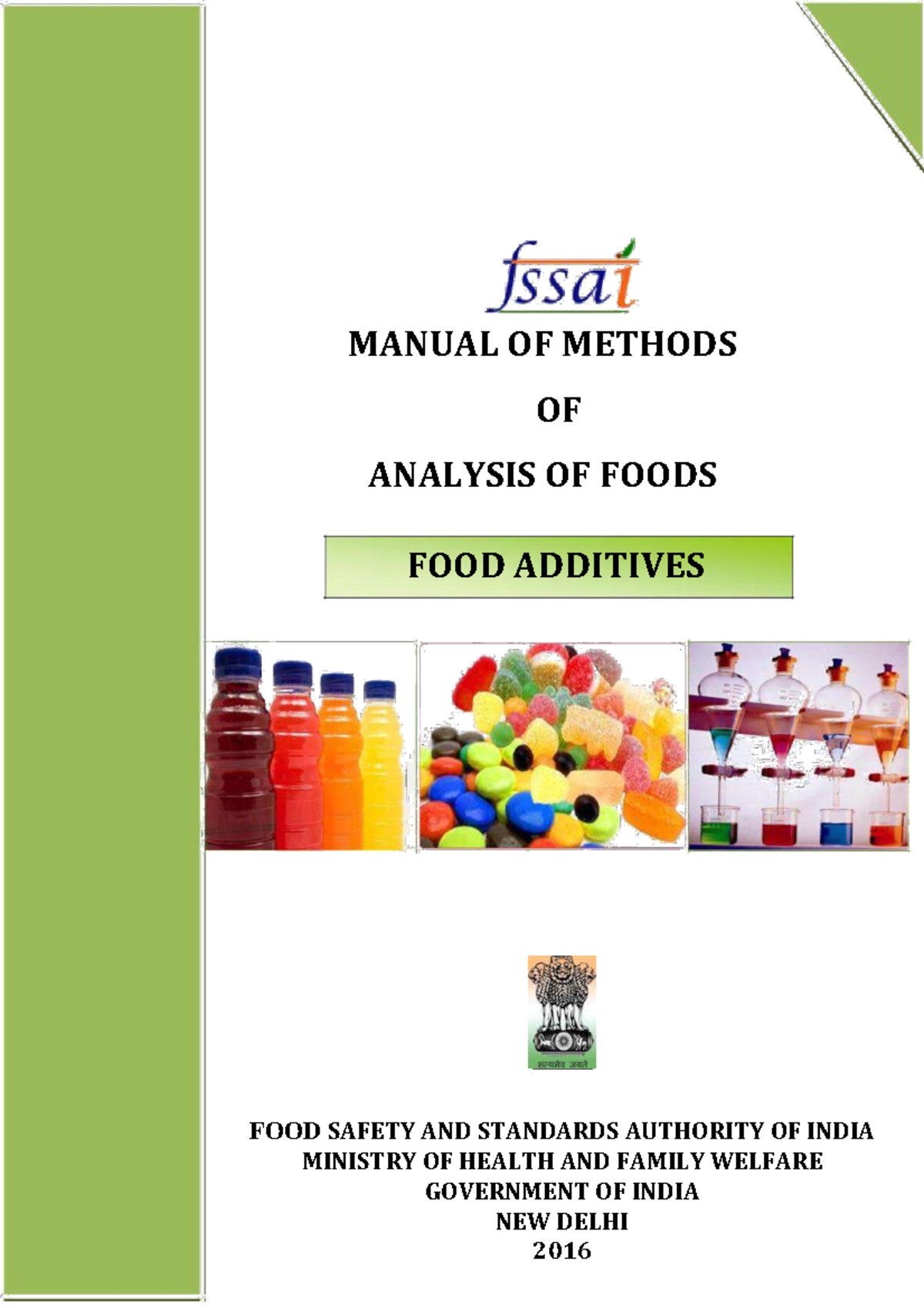FSSAI Manual: Food Analysis Notes for 1st Sem. Pharmaceutical Analysis ...