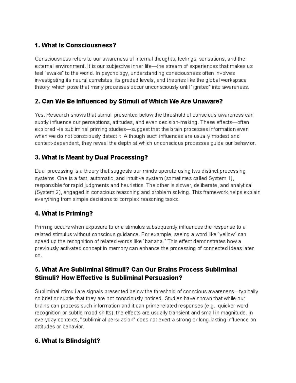 Chapter 3 Study Guide: Consciousness, Sleep, and Psychoactive Drugs - 1 ...