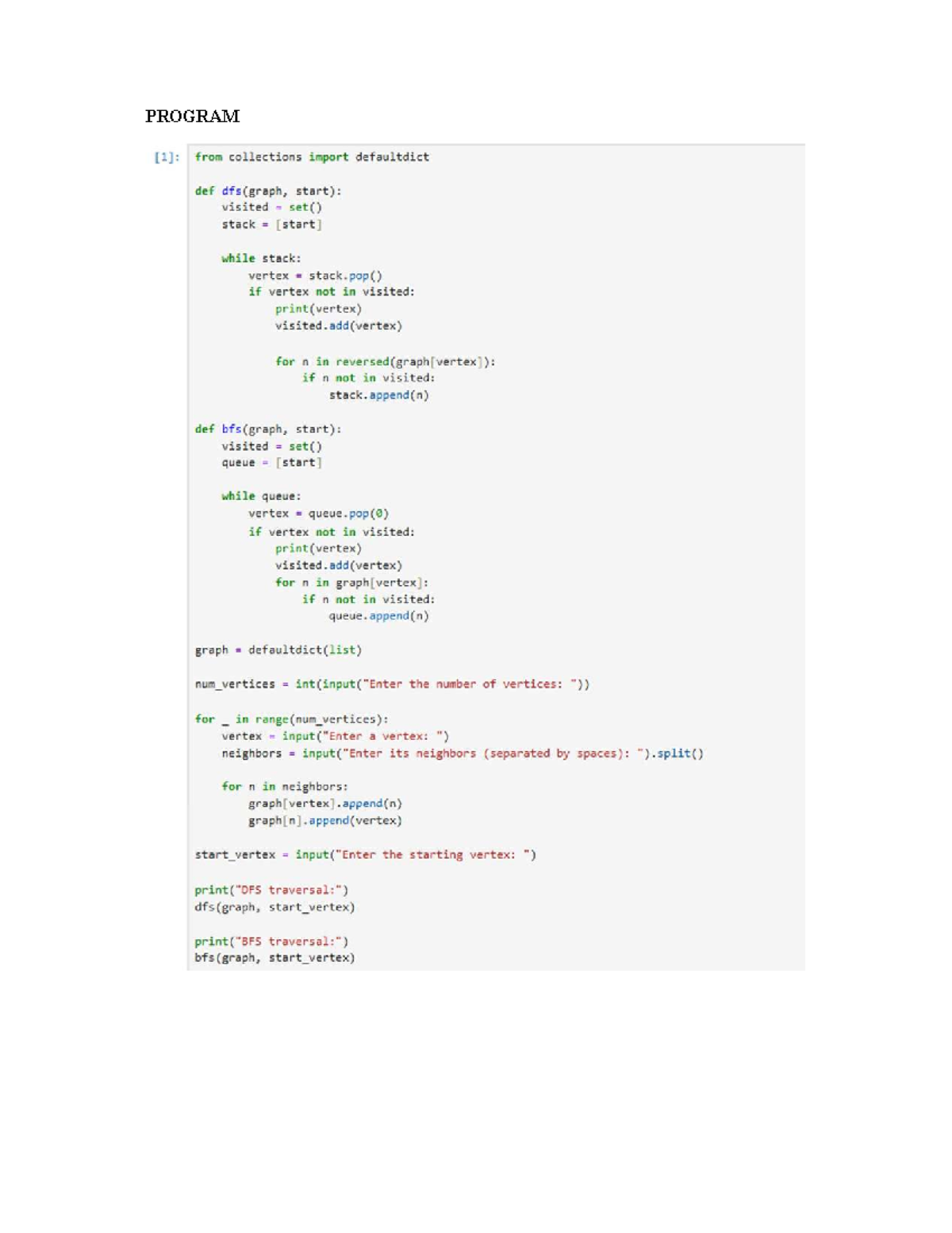LP-2 PR1 - Data Science: Graph Traversal Algorithms - Studocu