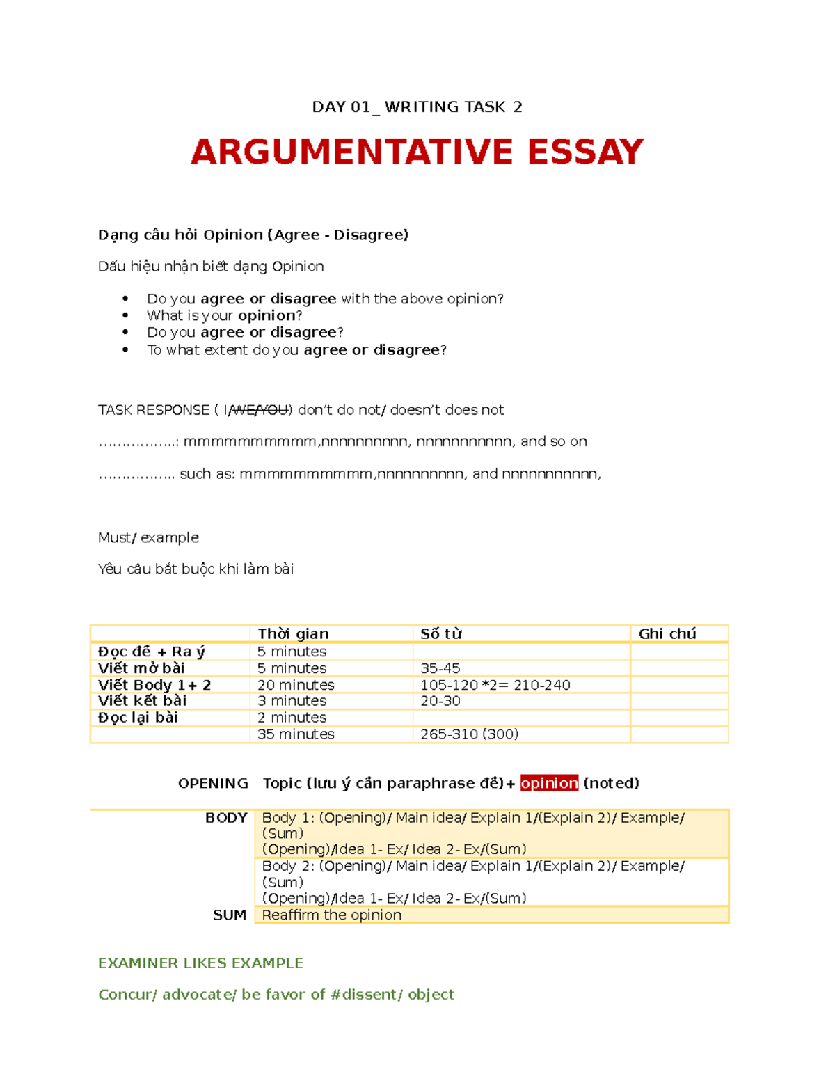 Argumentative Essay - nice document - DAY 01_ WRITING TASK 2 ...